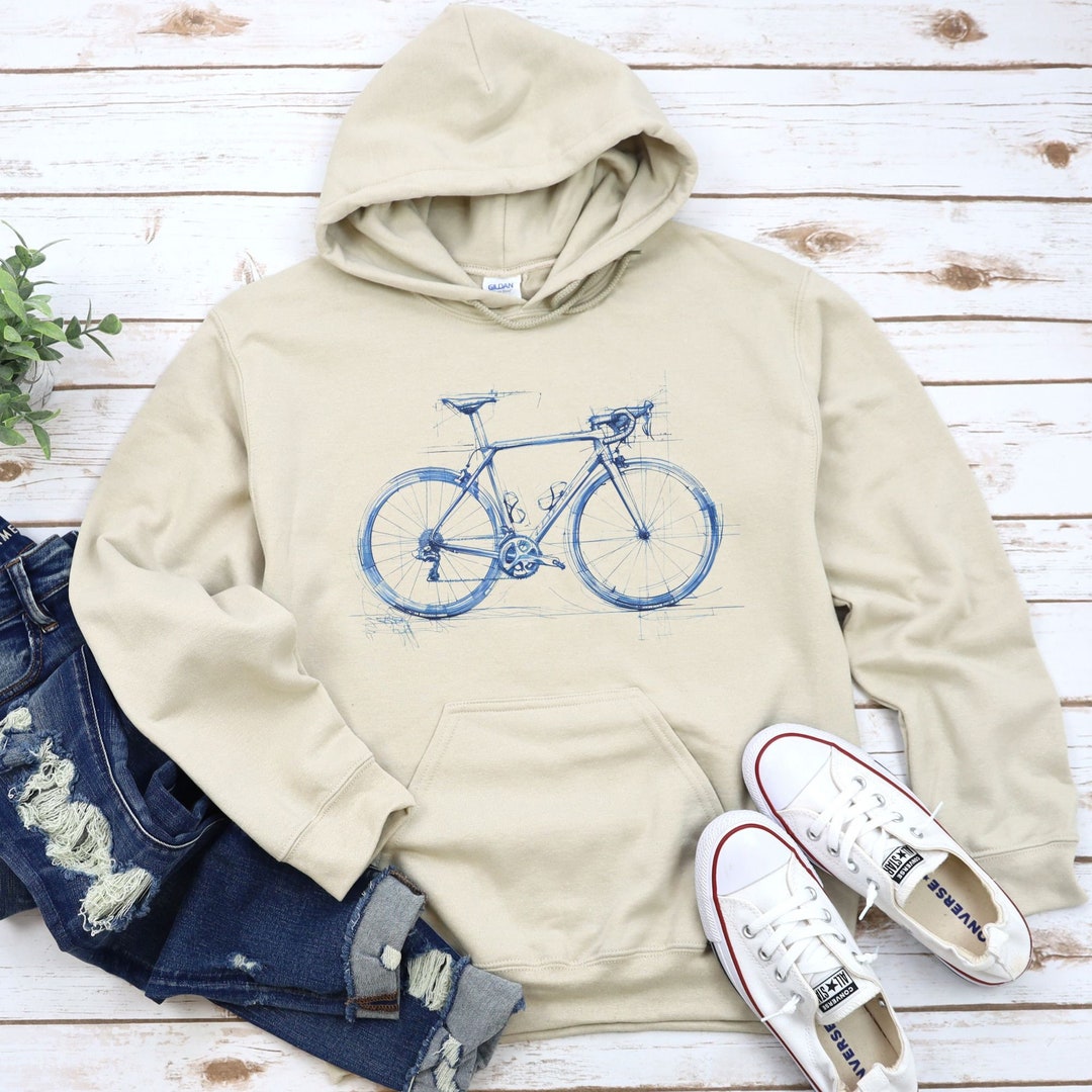 Road Bike Cycling Hoodie: Artistic Design for Bicycle Enthusiasts - Etsy