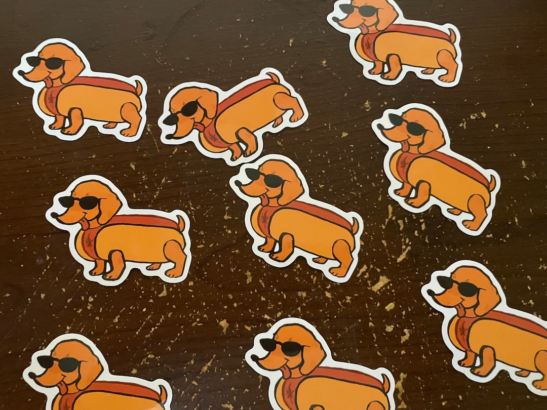 Hot Dog Sticker 2.5 Inch - Etsy