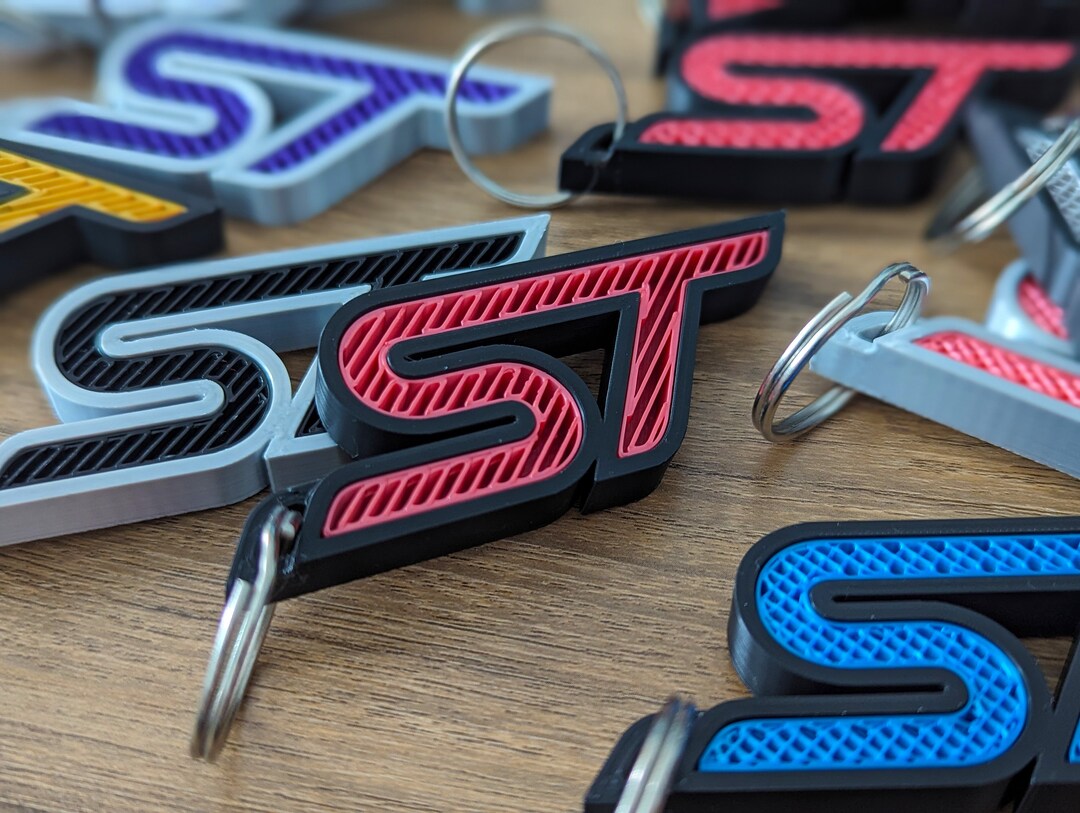 Ford Focus/fiesta ST Logo Key Chain Custom Color and Pattern 3d Printed ...