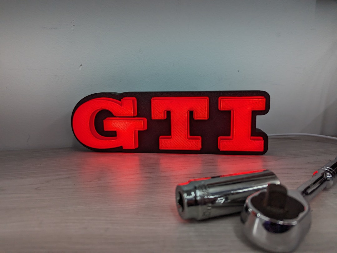 Volkswagen GTI Badge 3D Printed Light Unique Garage or Decor - Etsy