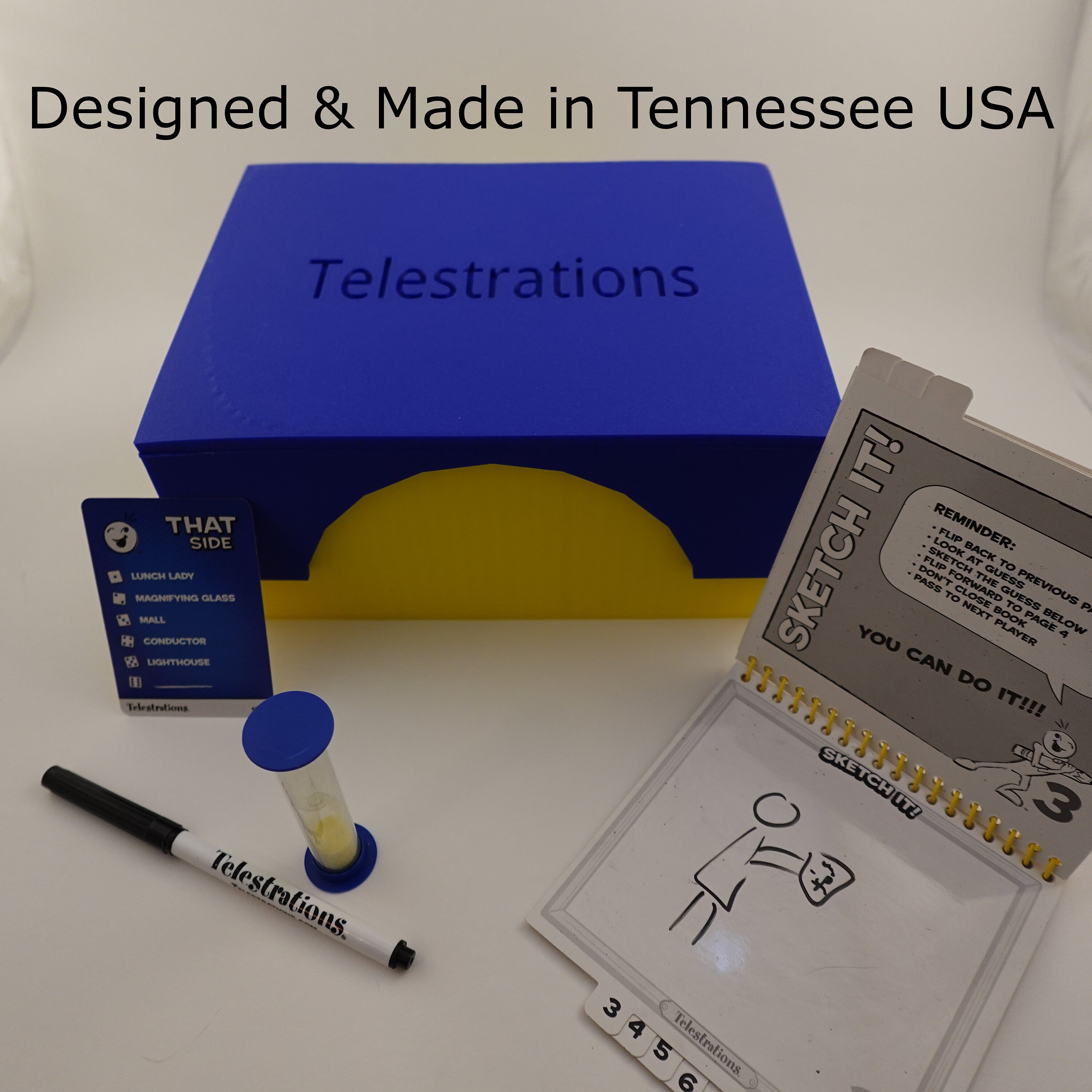 Telestrations 12 Player Replacement Box With Solid Lid, Space Saver ...
