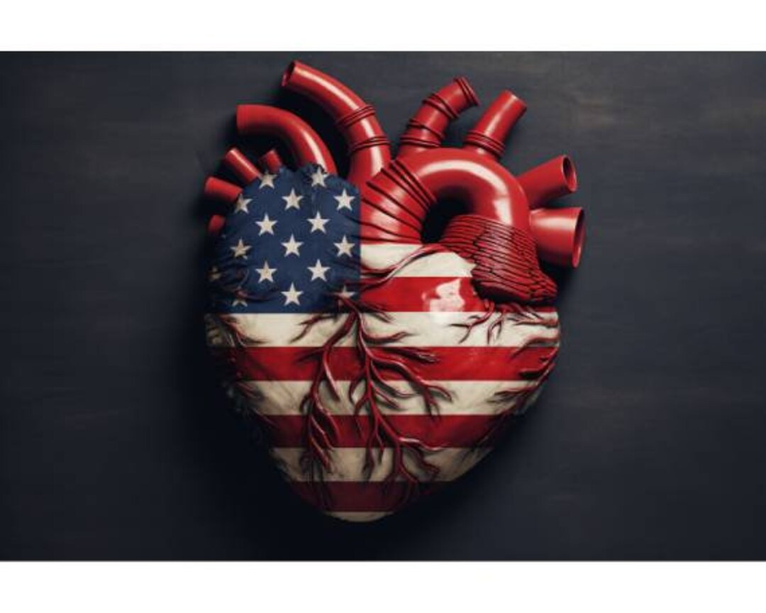 Heart of America / Patriotic / Printable Wall Art / - Etsy