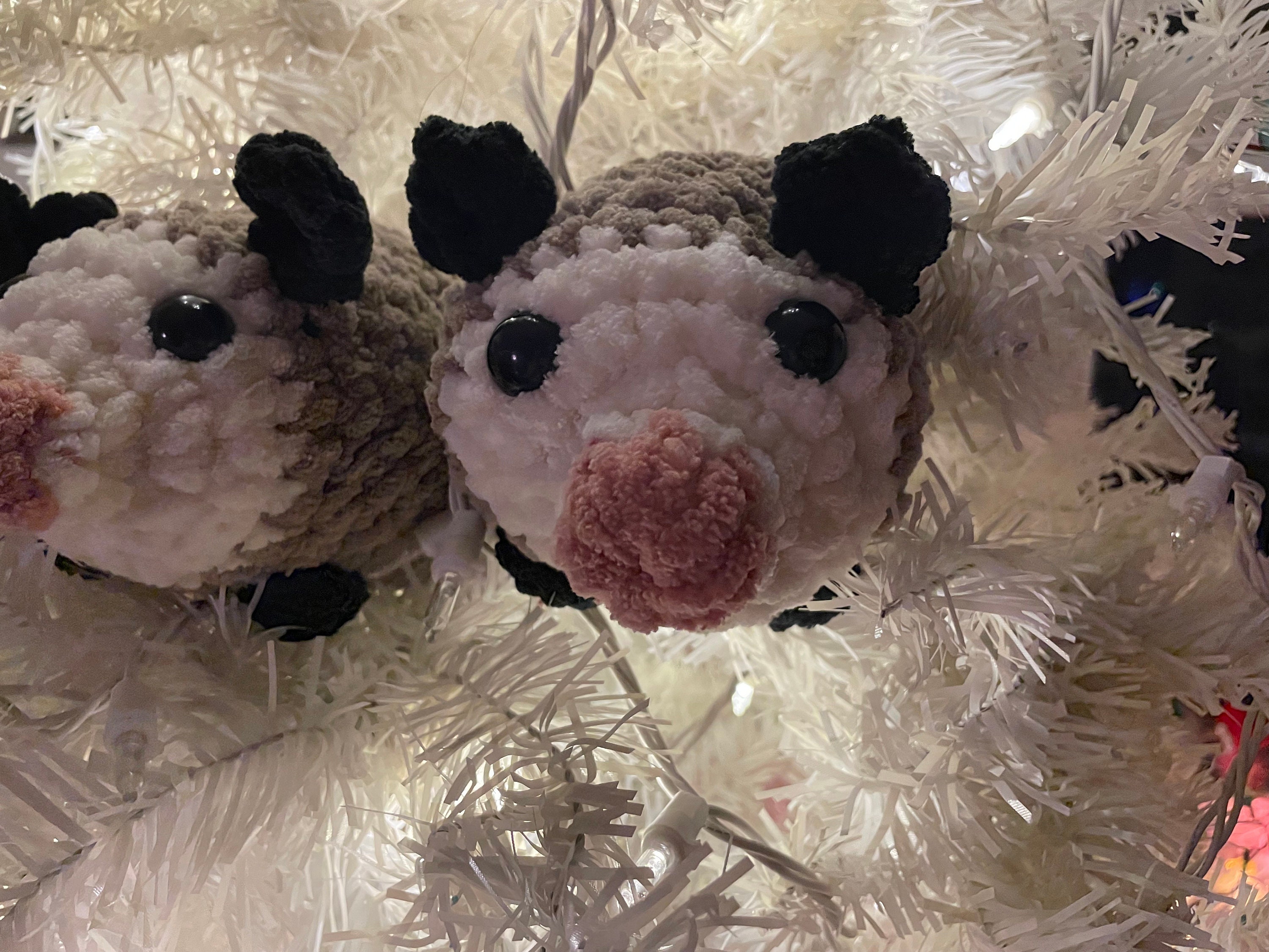 Soft Plush Kawaii Crochet Possum Amigurumi - Crocheted Opossum Animal ...