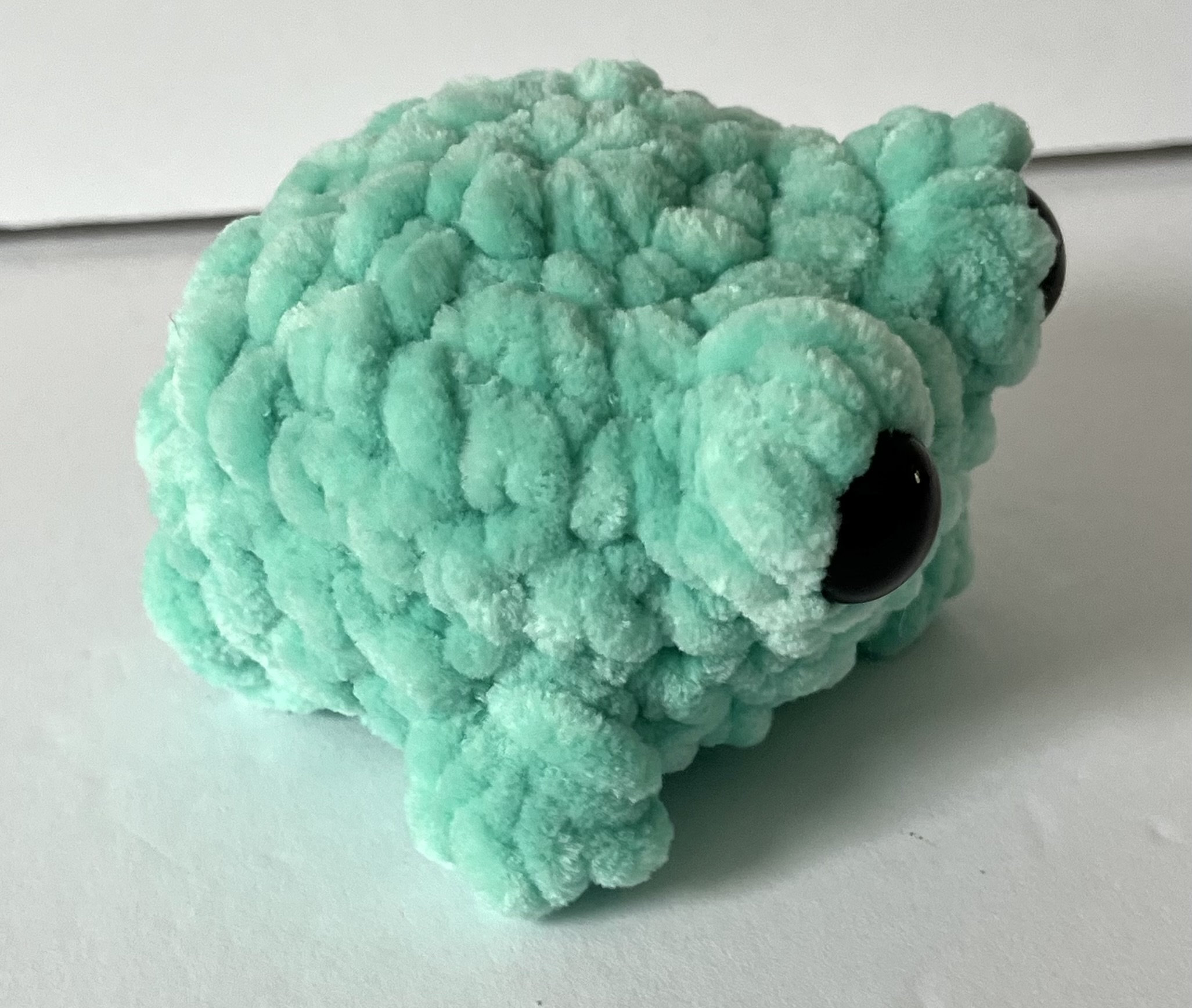 Frog Plush Crochet Mini Stuffed Animal - Cyan Crochet Frog Plushie Gift ...