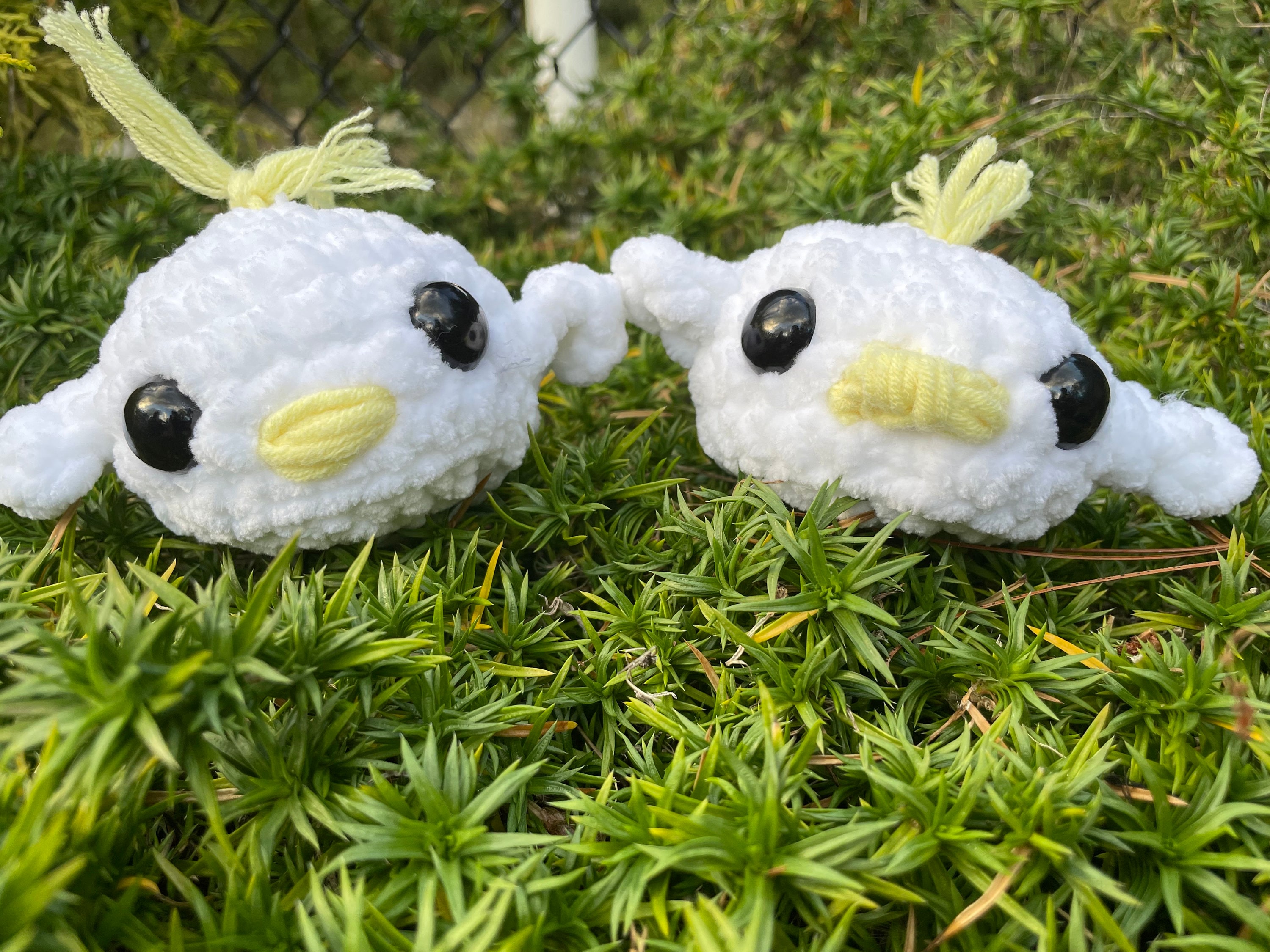 Easter Soft Plush Kawaii Crochet White Twin Ducklings Amigurumi ...