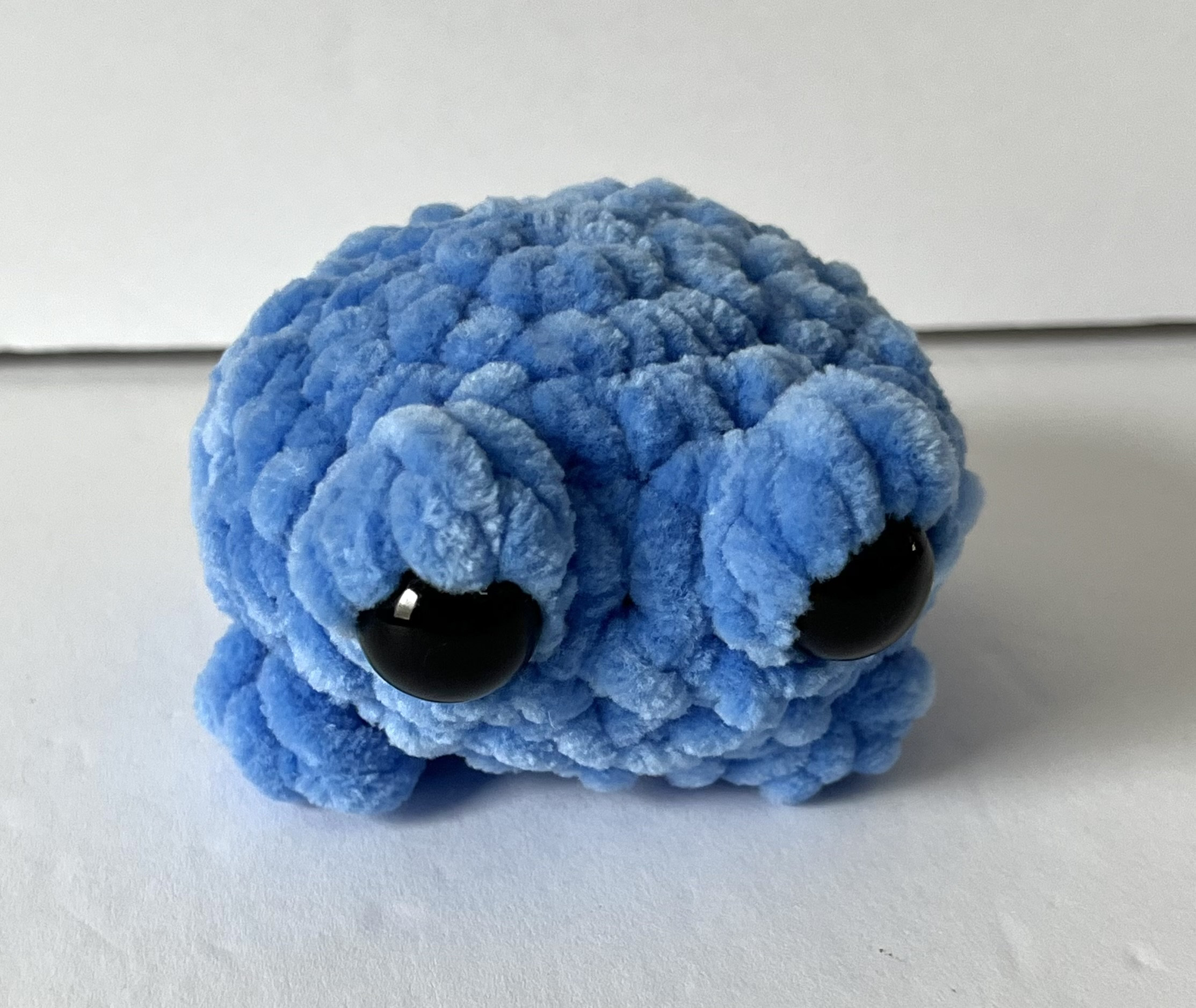 Frog Plush Crochet Mini Stuffed Animal - Cyan Crochet Frog Plushie Gift ...