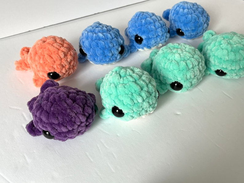 Crochet Whale Mini Plush Whale Stuffed Animal Cute Crocheted Whale ...