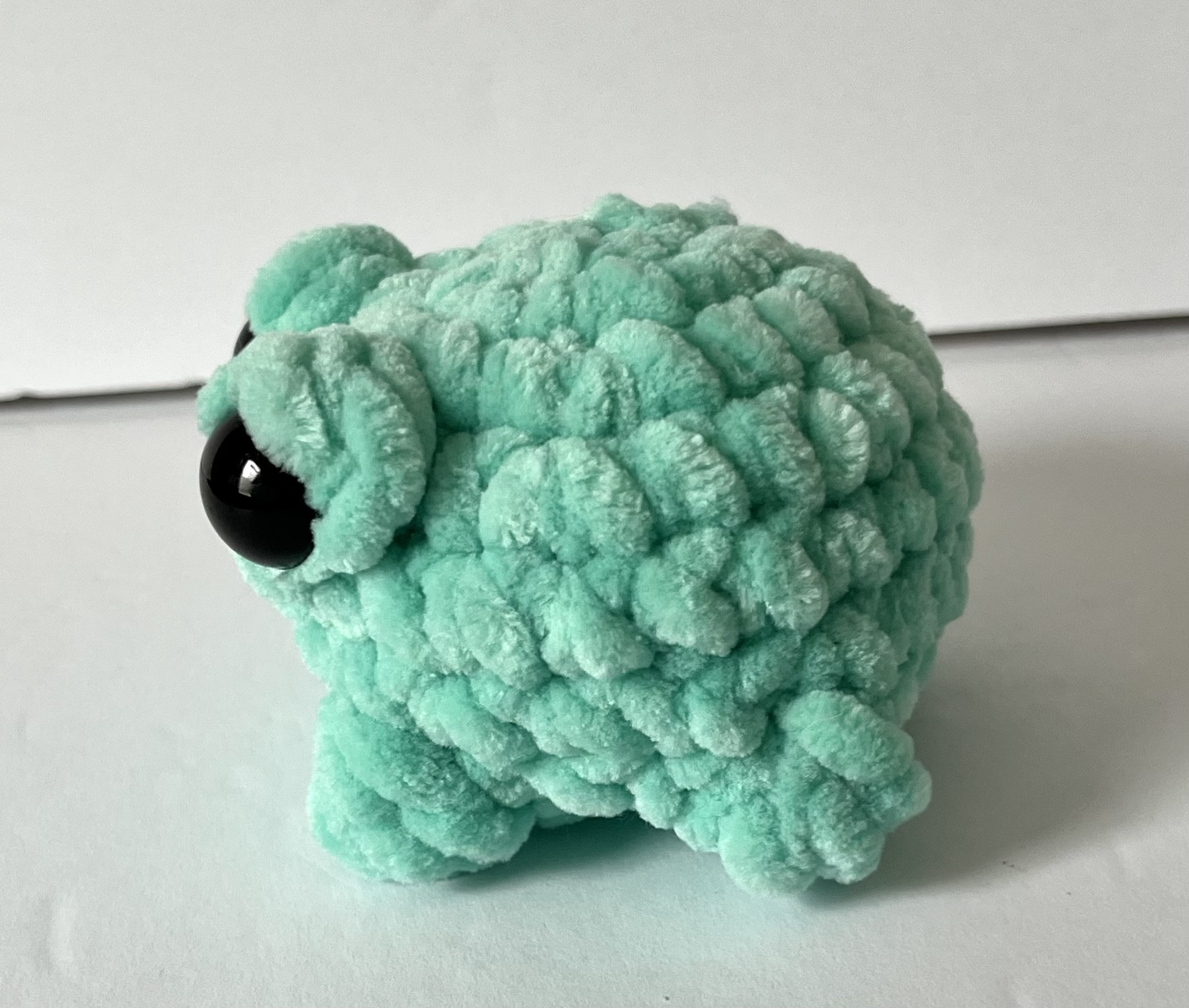 Frog Plush Crochet Mini Stuffed Animal - Cyan Crochet Frog Plushie Gift ...