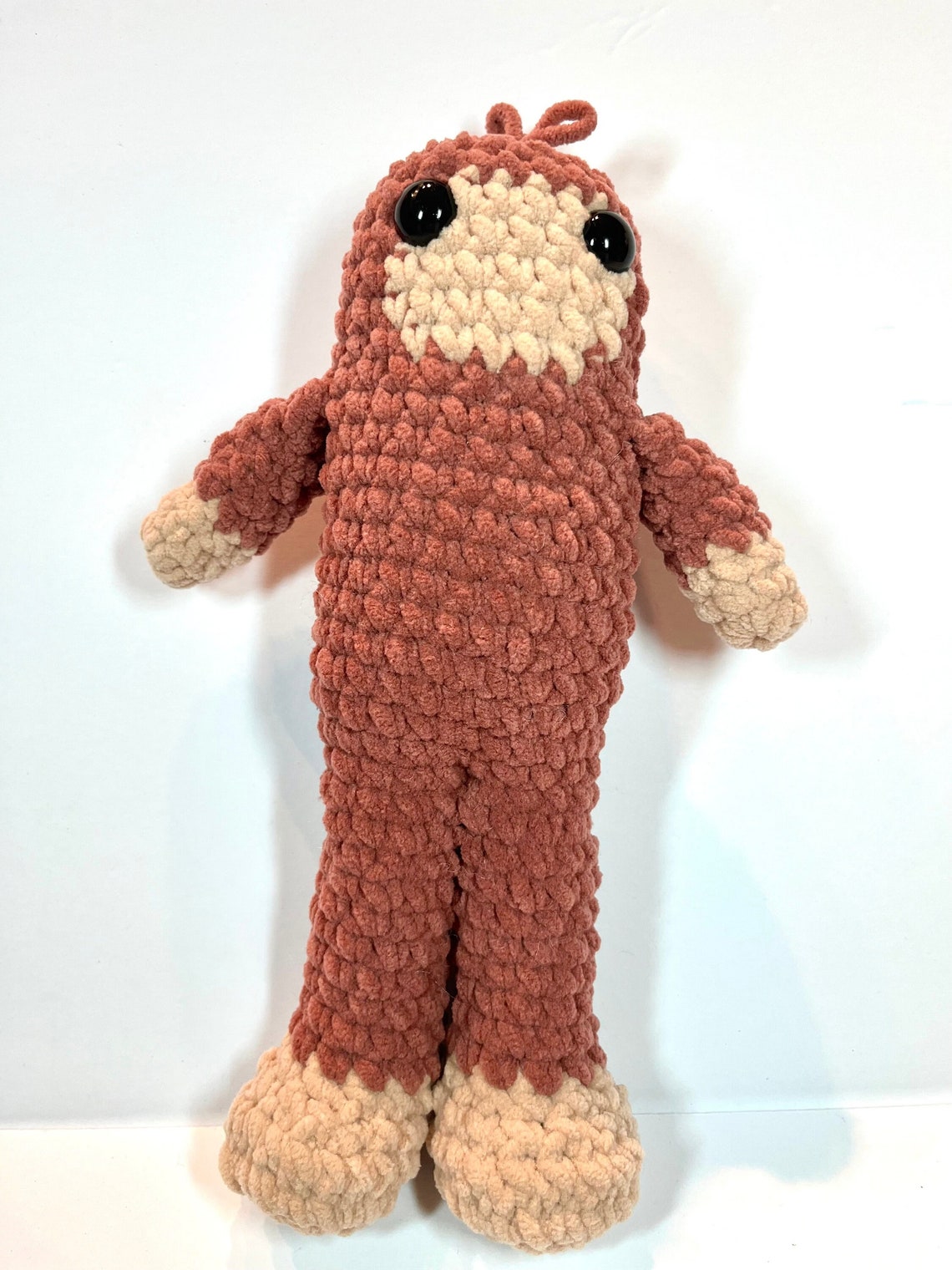 Crochet Bigfoot - Plush Crocheted 12" Tall Sasquatch Gift - Stuffed ...