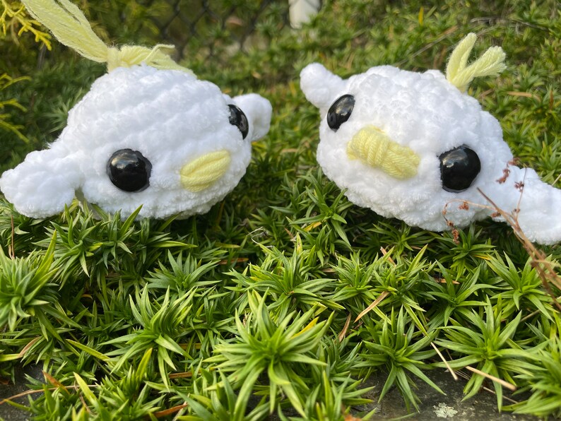 Easter Soft Plush Kawaii Crochet White Twin Ducklings Amigurumi ...