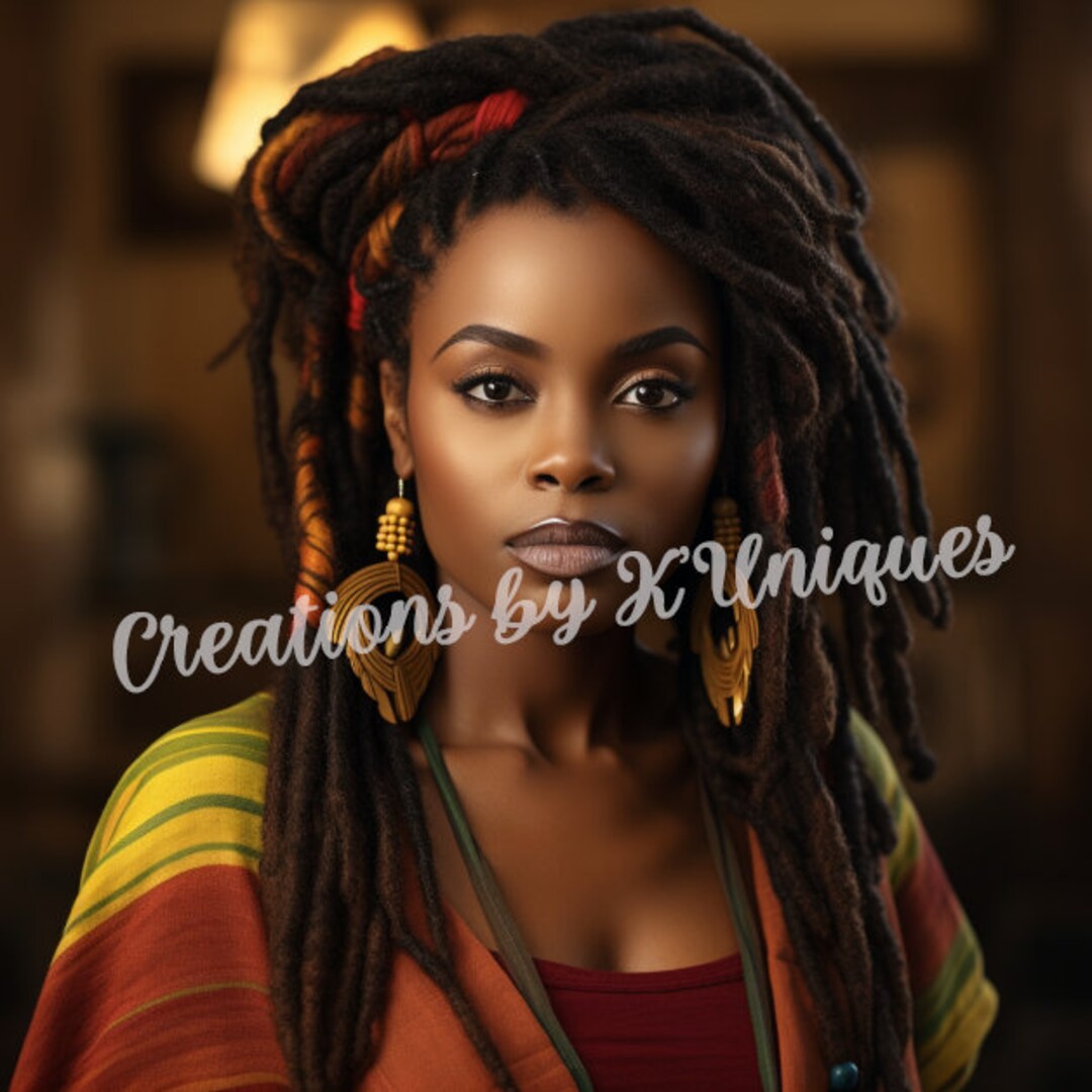 Sublimation , Black Woman, PNG, Black Girl Boss, Locs, Melanin, Rasta ...