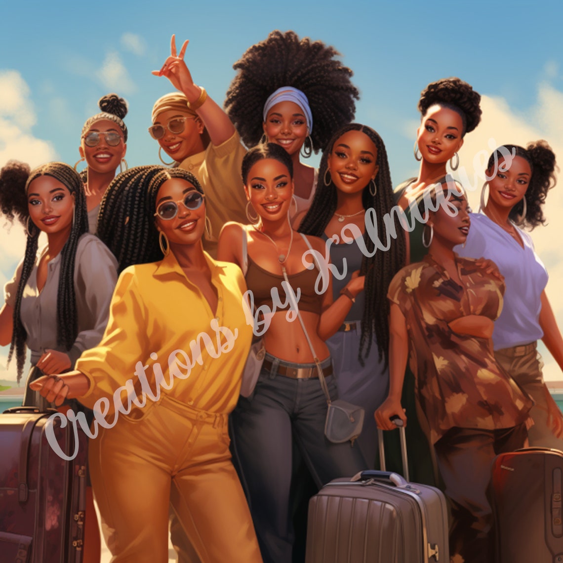 Girls Trip, Sublimation, Black Girl, Black Woman, PNG, Black Girls ...