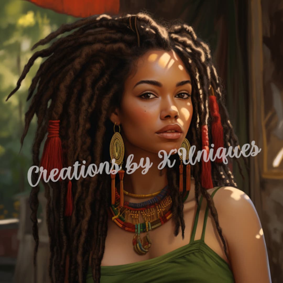 Sublimation , Black Woman, PNG, Black Girl Boss, Locs, Melanin, Rasta ...