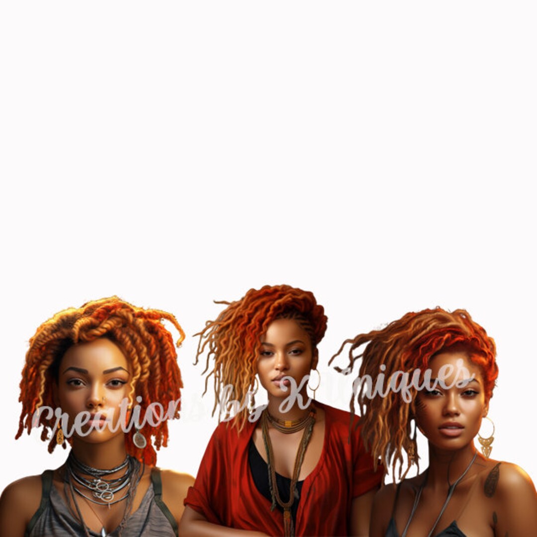 Boss, Sublimation , Black Woman, PNG, Black Girl Boss, Red Locs, Blonde ...