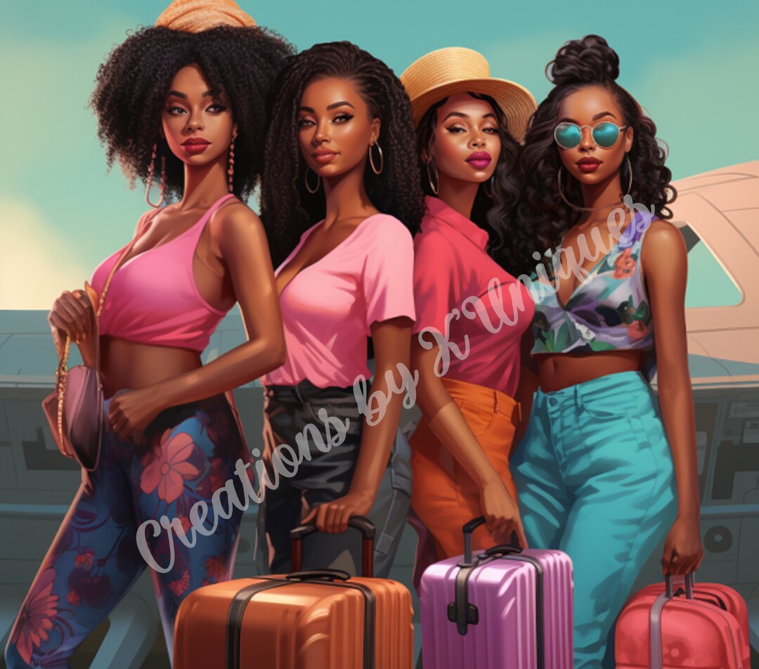 Girls Trip, Sublimation, Black Girl, Black Woman, PNG, Black Girls ...
