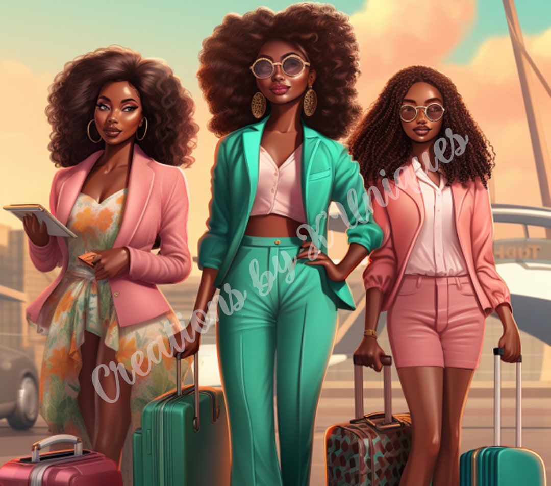 Girls Trip, Sublimation, Black Girl, Black Woman, PNG, Black Girls ...
