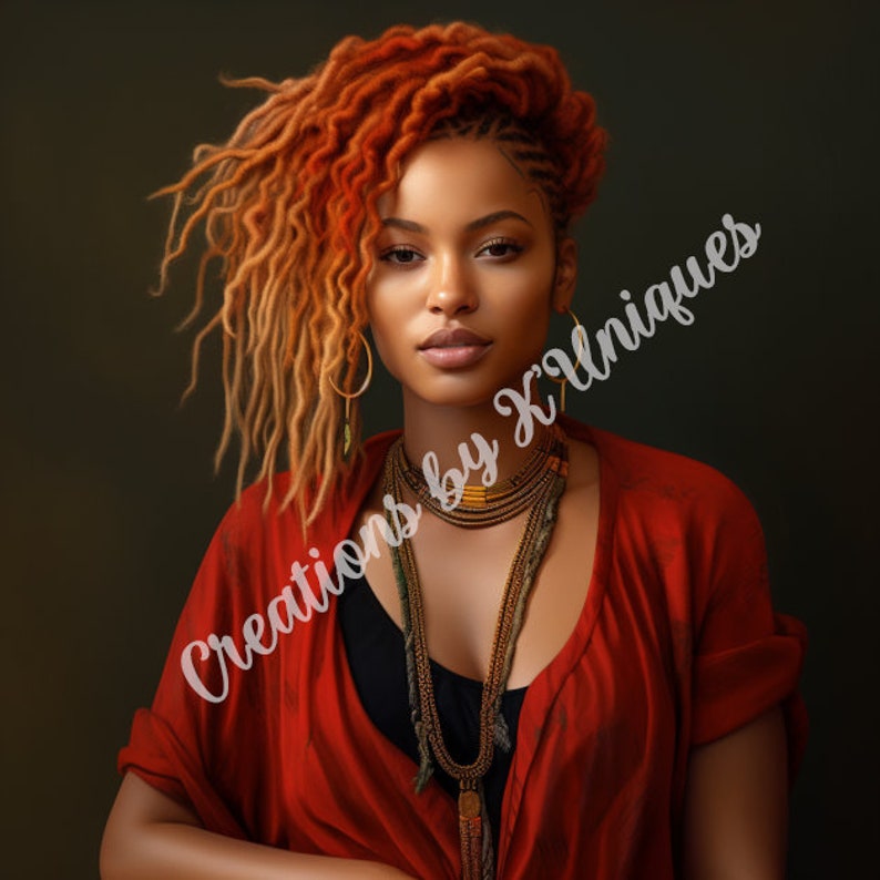 Boss, Sublimation , Black Woman, PNG, Black Girl Boss, Red Locs, Blonde ...