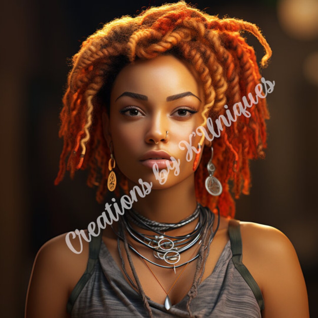 Boss, Sublimation , Black Woman, PNG, Black Girl Boss, Red Locs, Blonde ...