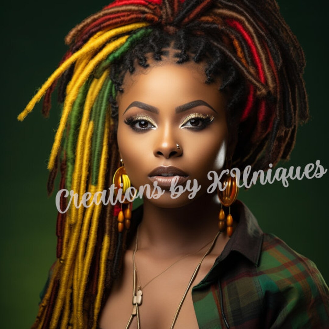 Sublimation , Black Woman, PNG, Black Girl Boss, Locs, Melanin, Rasta ...