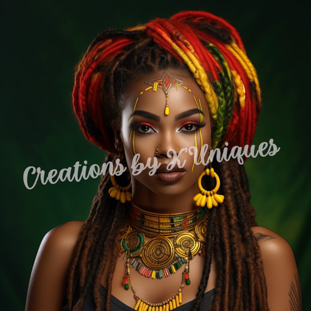 Sublimation , Black Woman, PNG, Black Girl Boss, Locs, Melanin, Rasta ...