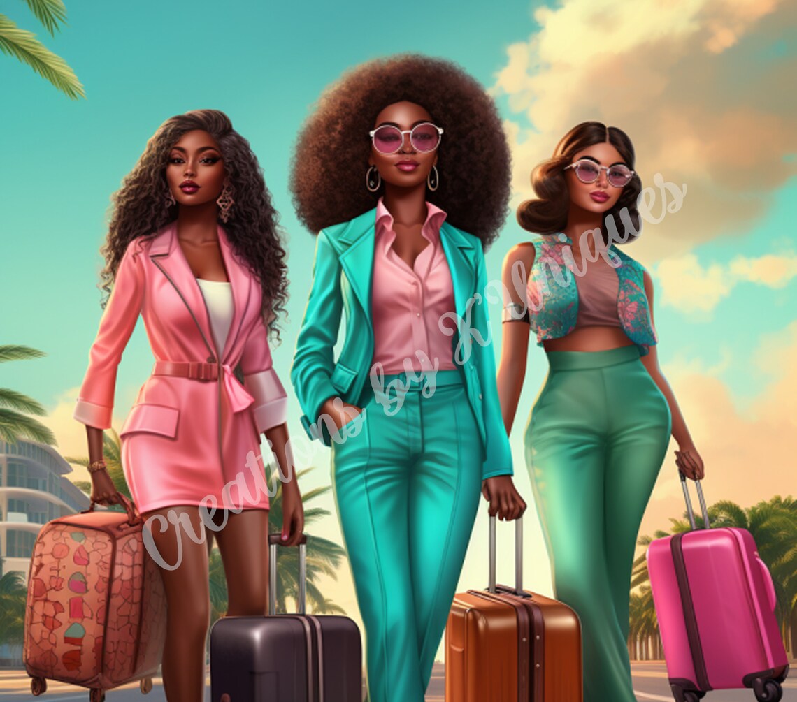 Girls Trip, Sublimation, Black Girl, Black Woman, PNG, Black Girls ...