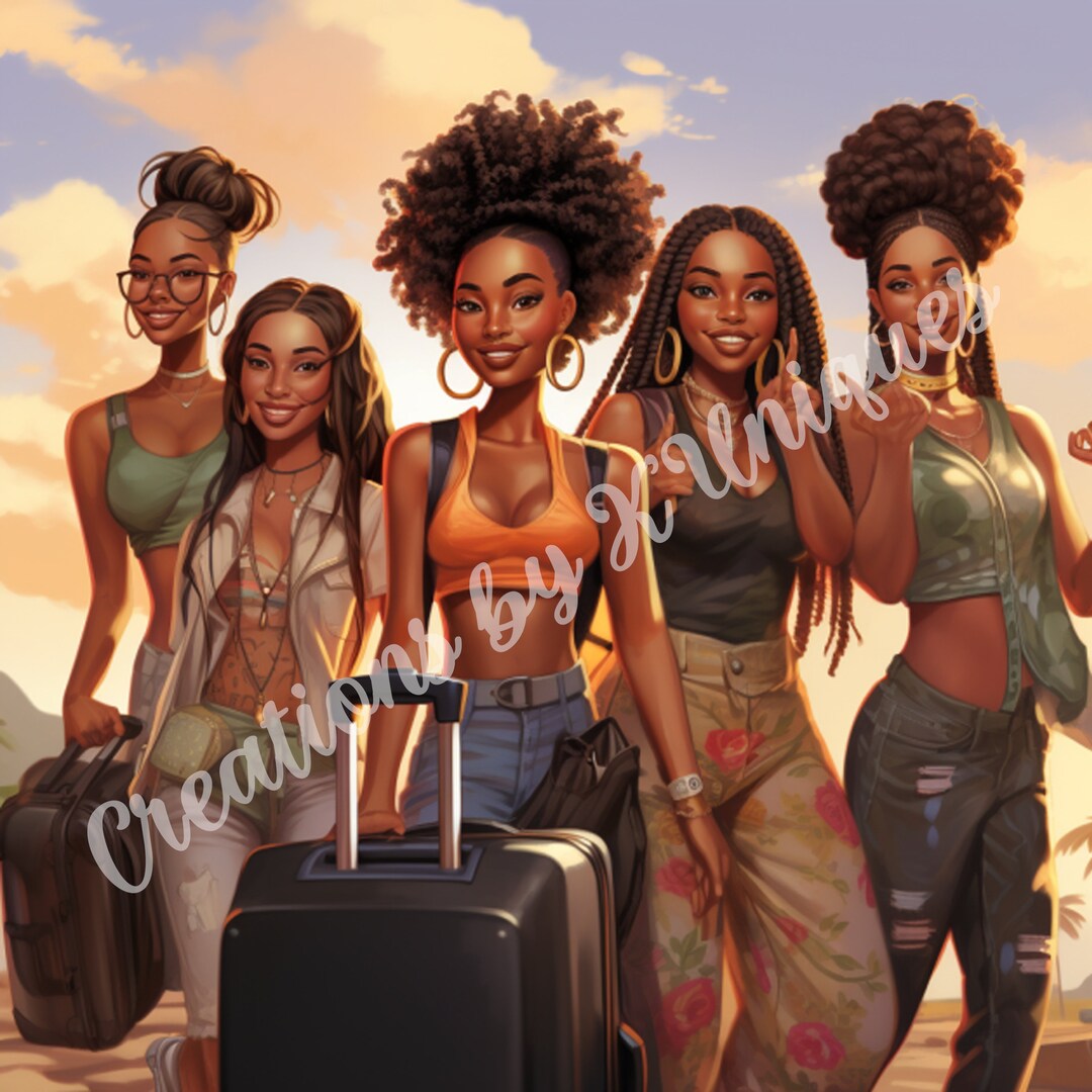 Girls Trip, Sublimation, Black Girl, Black Woman, PNG, Black Girls ...