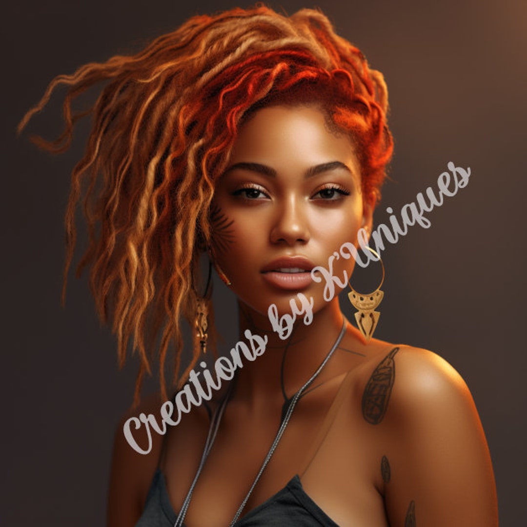 Boss, Sublimation , Black Woman, PNG, Black Girl Boss, Red Locs, Blonde ...