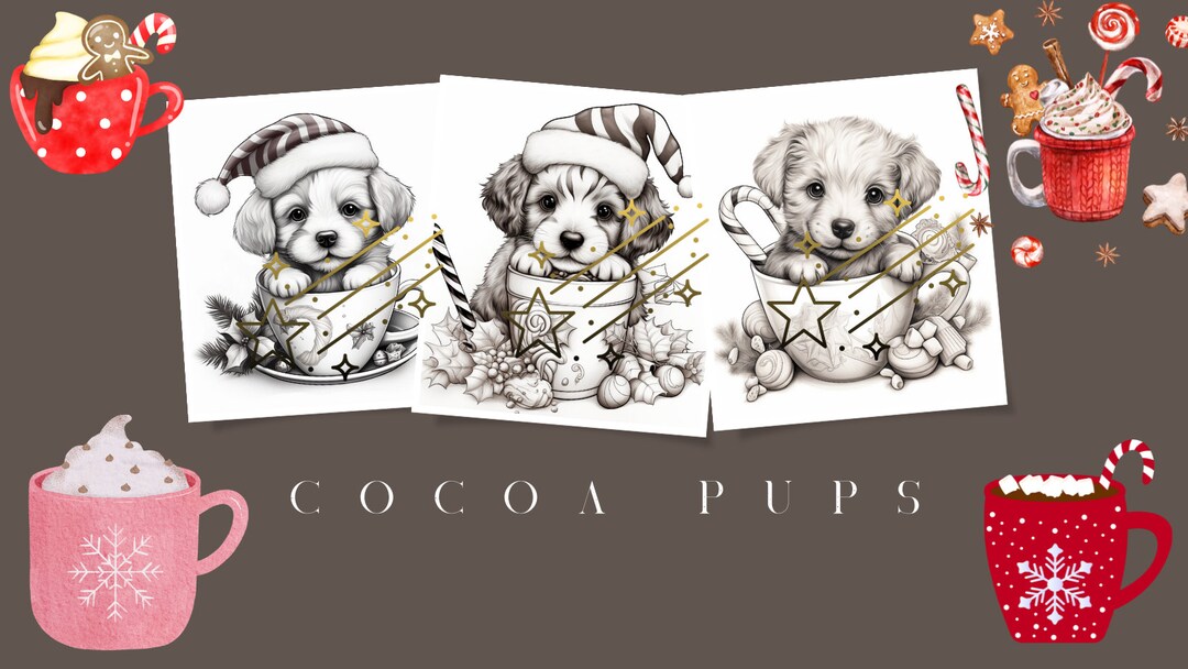 Cocoa Pups Coloring Pages - Etsy