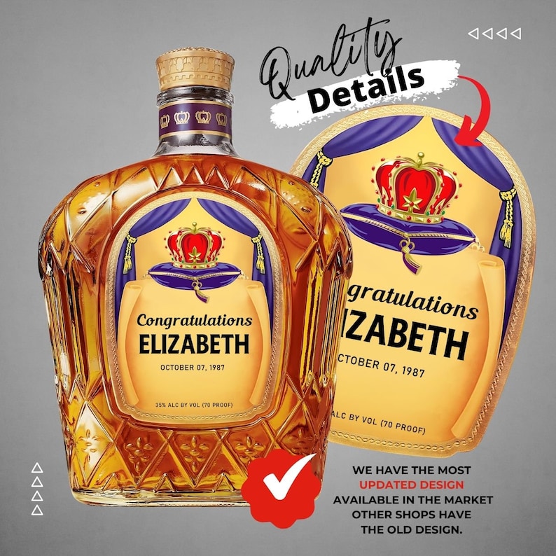 Custom Crown Royal Label | Personalized Best Man, Graduation (digital ...