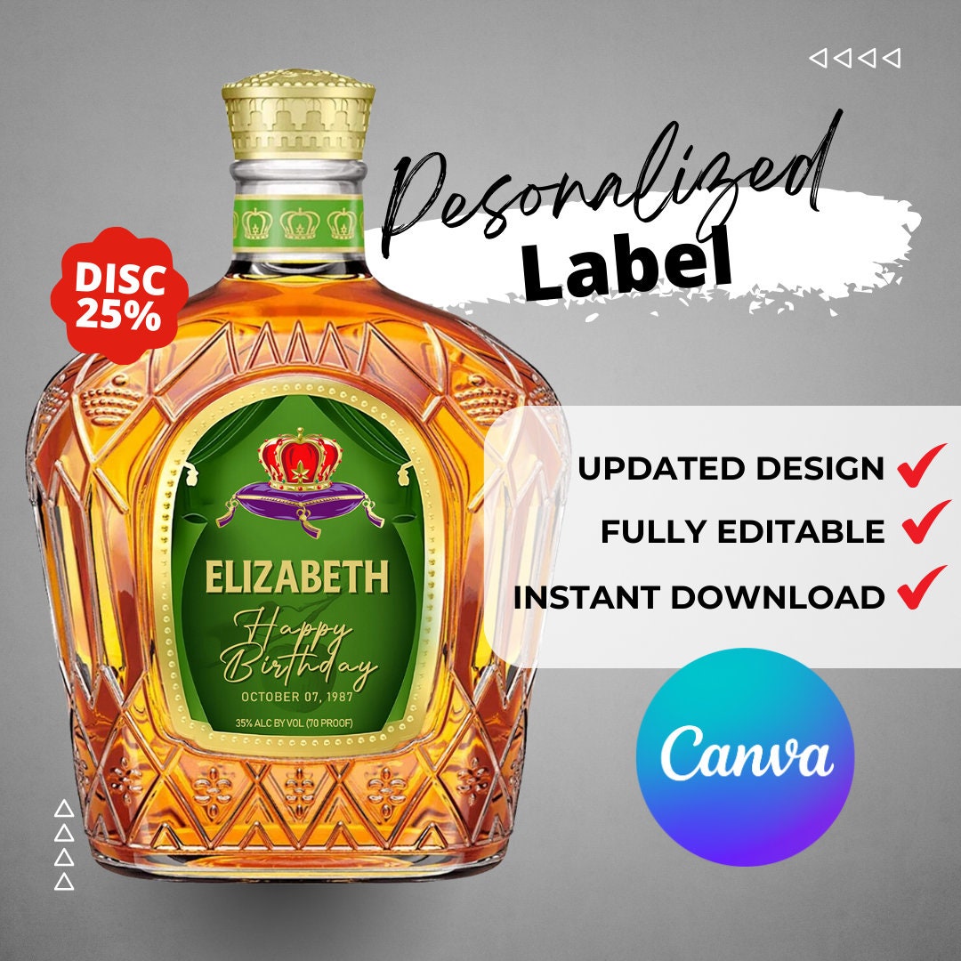 Printable Custom Crown Royal Label Bottle | Best Man Crown Royal Label ...
