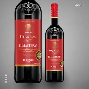 Printable Stella Rosa Red Wine Bottle Label Editable Customize, Wine ...