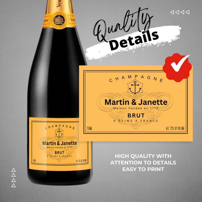 Champagne Labels - Etsy