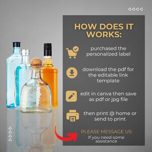 Printable Patron 200ml Bottle Label Editable Customize, Tequila ...