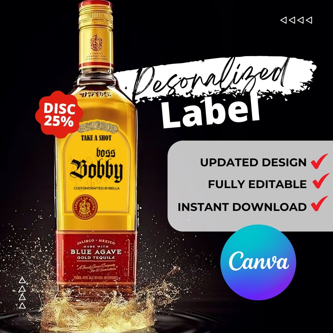 Printable Jose Tequila Label Editable Customize, Tequila Gift Ideas ...