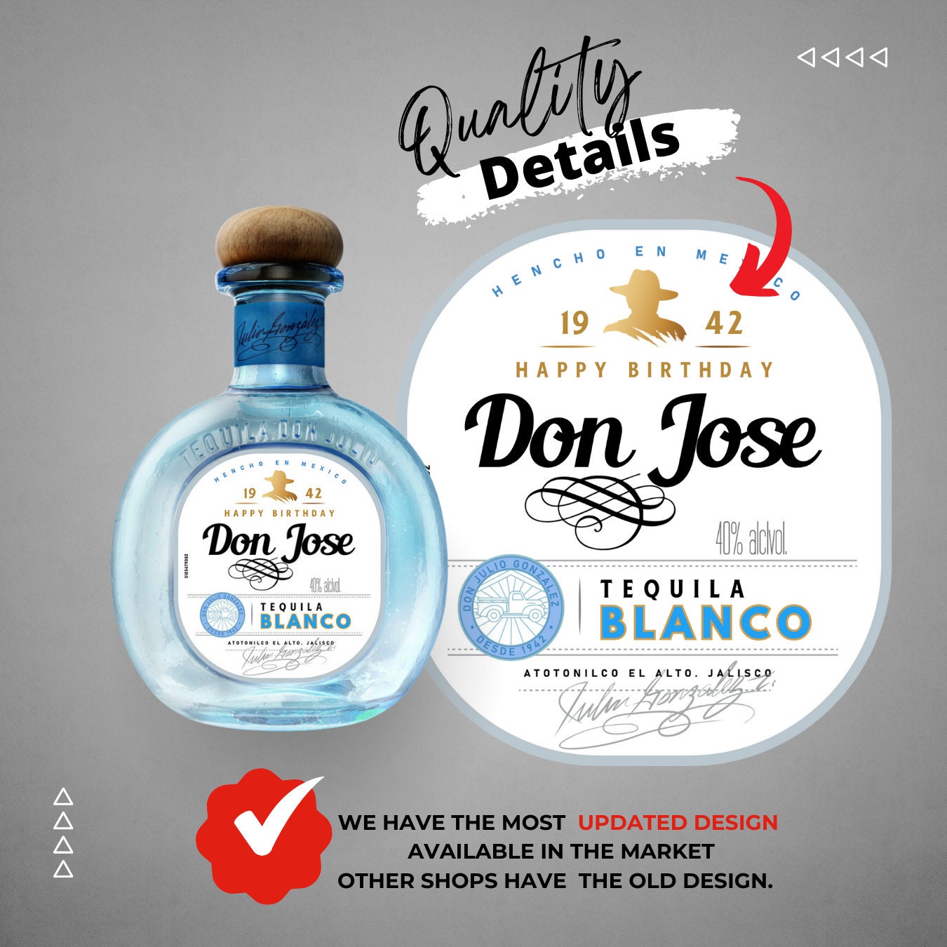 Printable Don Tequila Blanco Label Mini 50ml Editable Customize ...