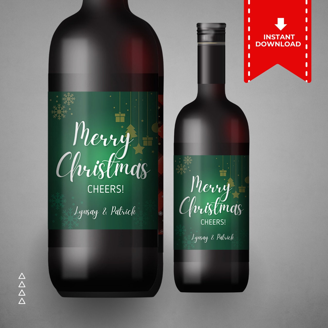 Printable Wine / Whiskey Green Label 4x5 Editable Customize, Unique ...