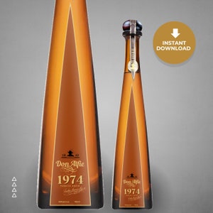 Printable Don 1942 Tequila Anejo Label 750ml Editable Customize ...