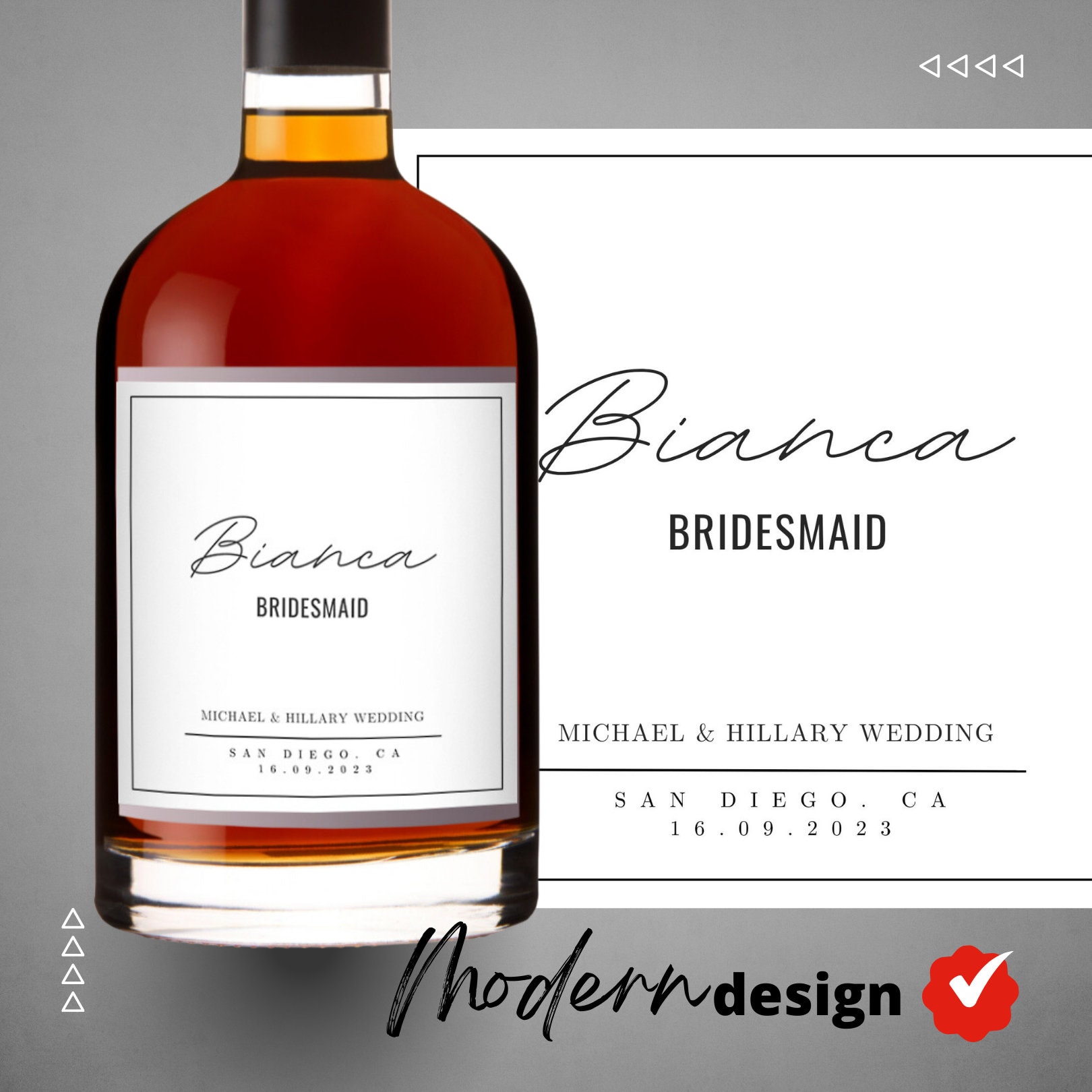 Editable Wine Label Template, Anniversary, Wedding, Gift (digital ...