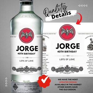 Personalized Rum Label Editable Customize, Whiskey Gift Ideas. Birthday ...