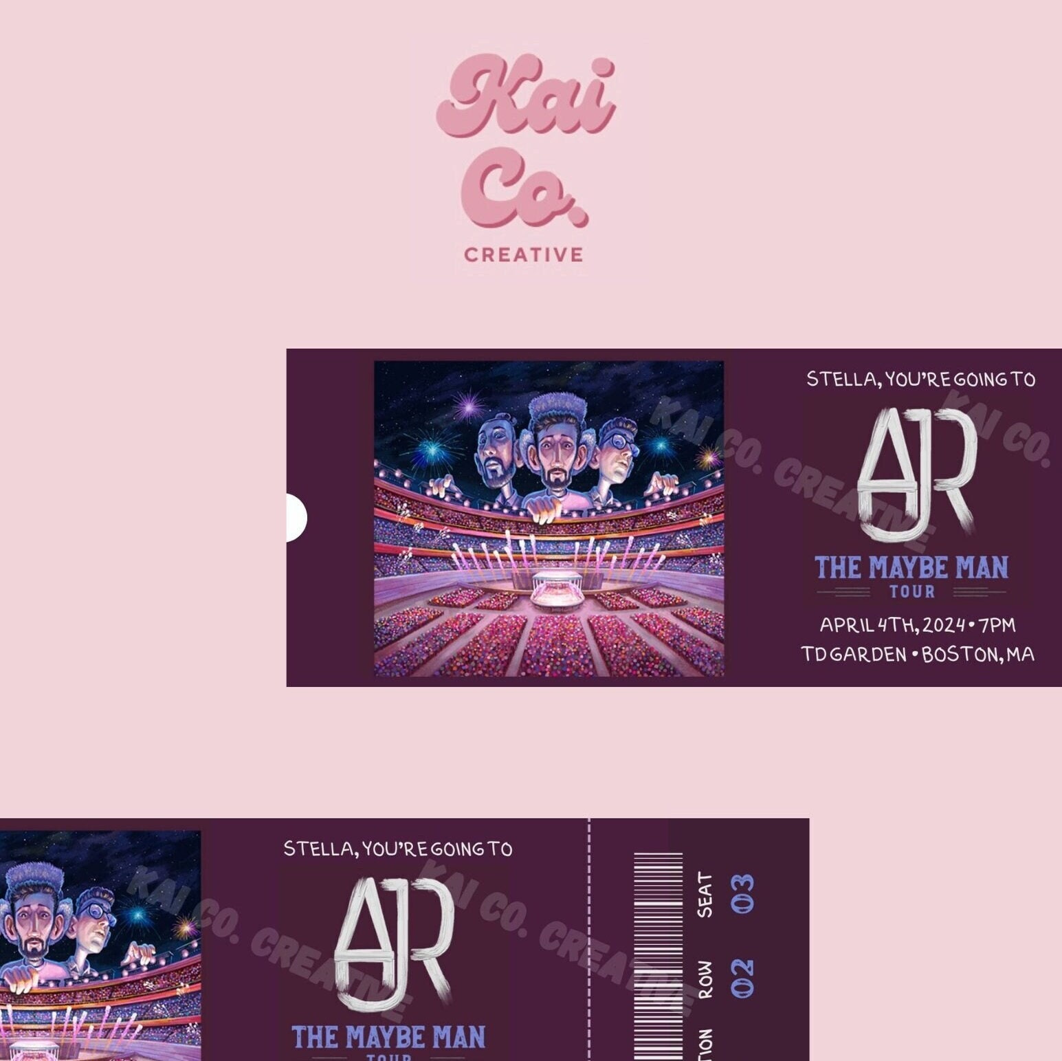 PHYSICAL LAMINATED AJR: the Maybe Man Tour Custom/personalized Concert ...