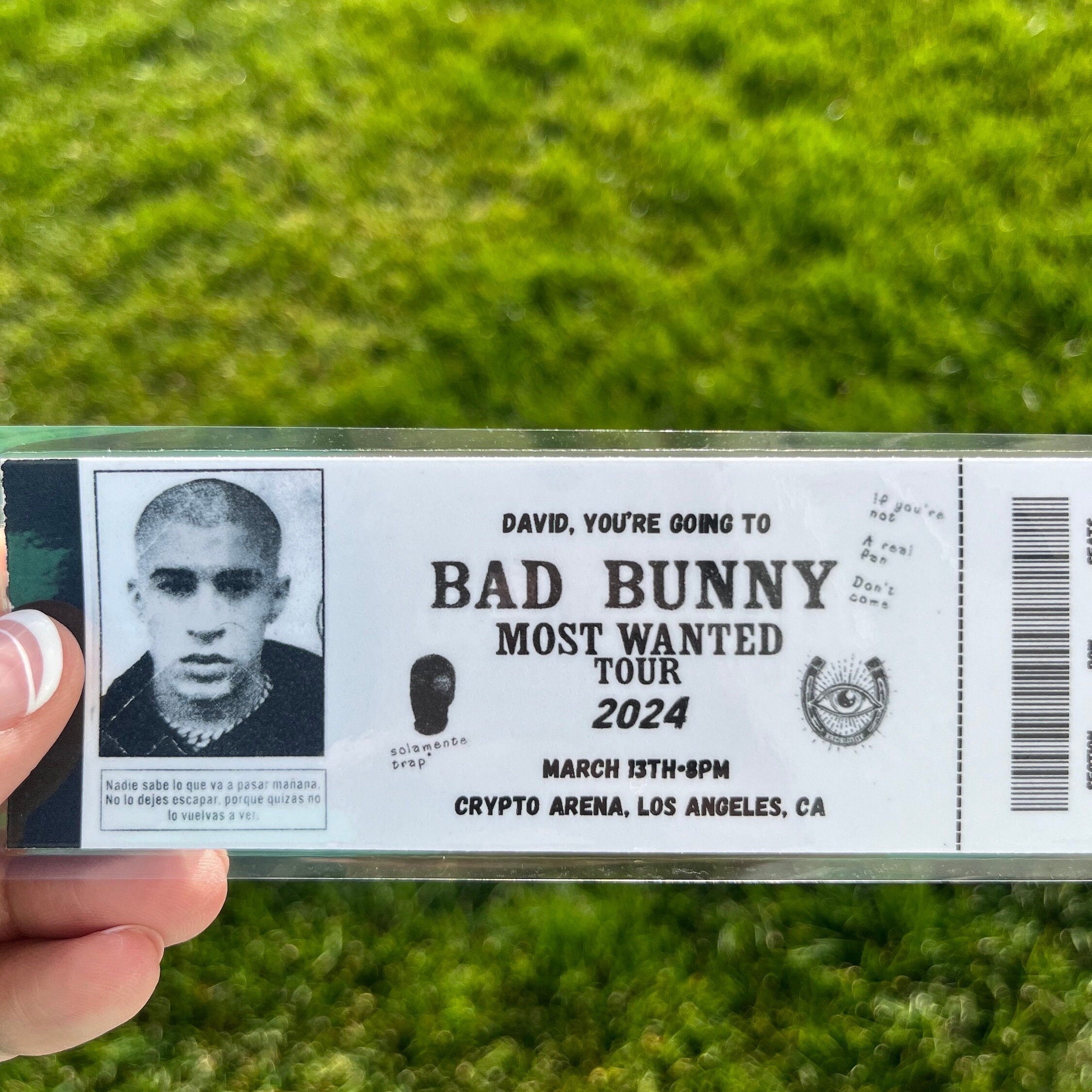 PHYSICAL LAMINATED Bad Bunny Most Wanted Tour Custom/personalized ...