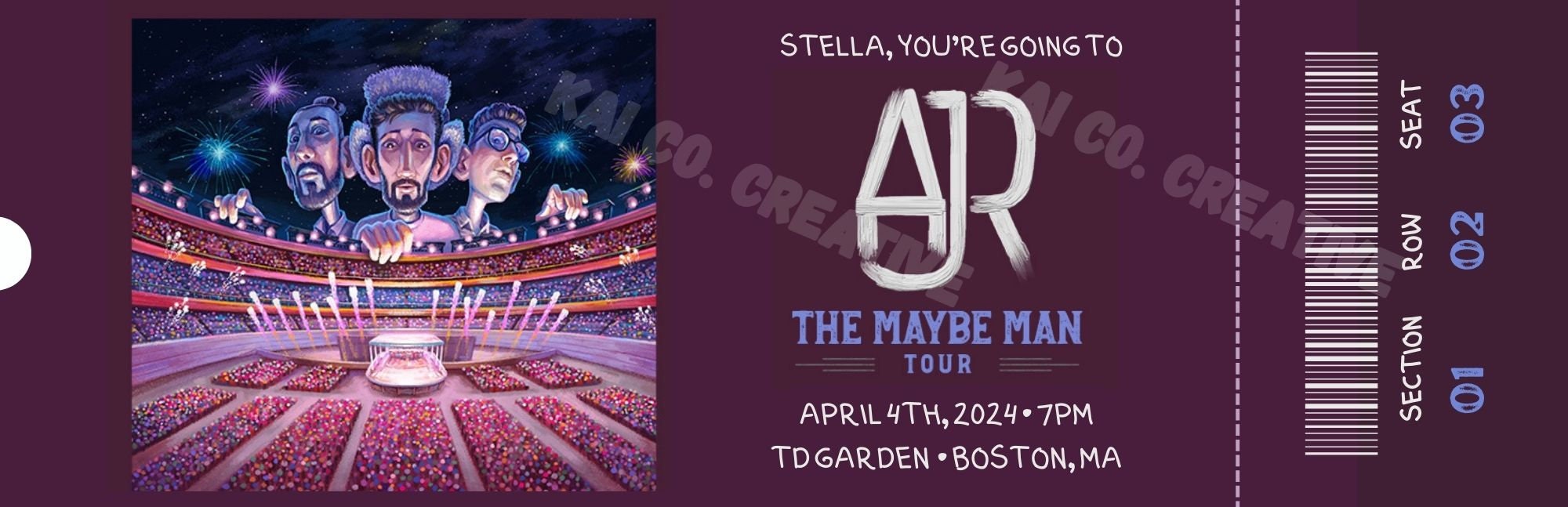 PHYSICAL LAMINATED AJR: the Maybe Man Tour Custom/personalized Concert ...