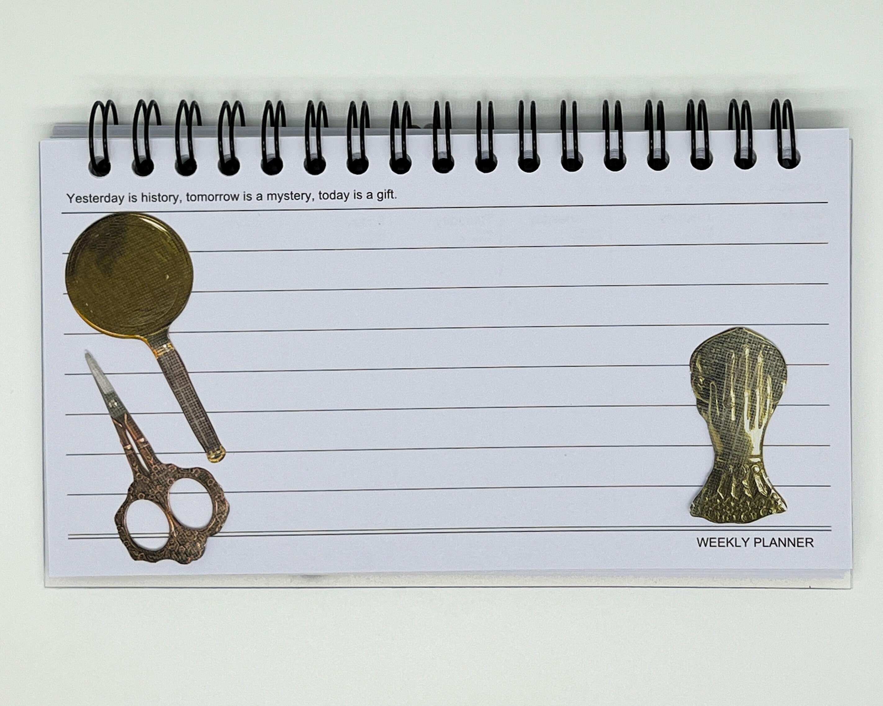 Vintage Effect Binder Clips Stickers, Retro Pattern Binder Clip ...