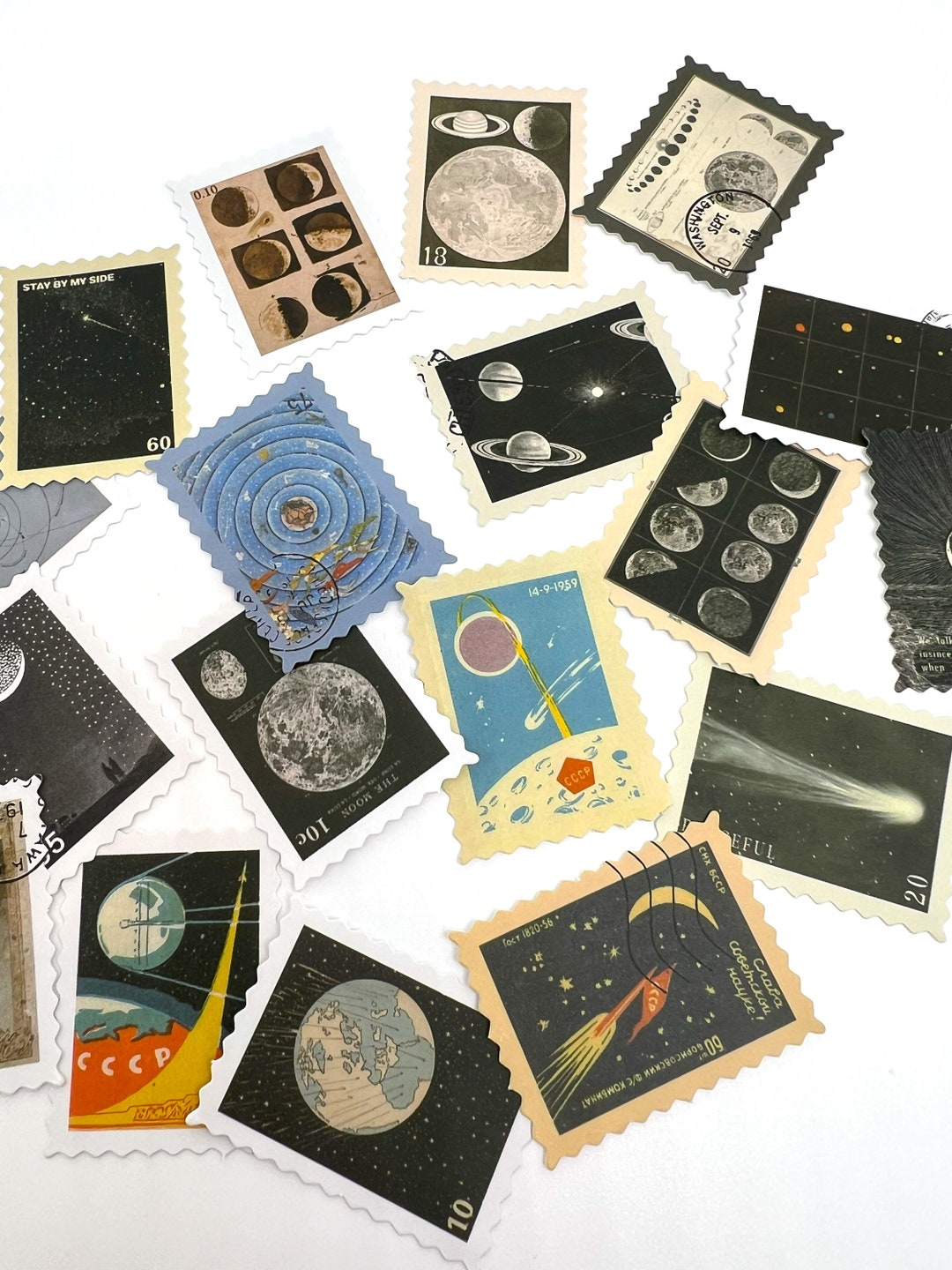 Space Travel Planner Stickers, Galaxy Planet Journalling Stickers ...