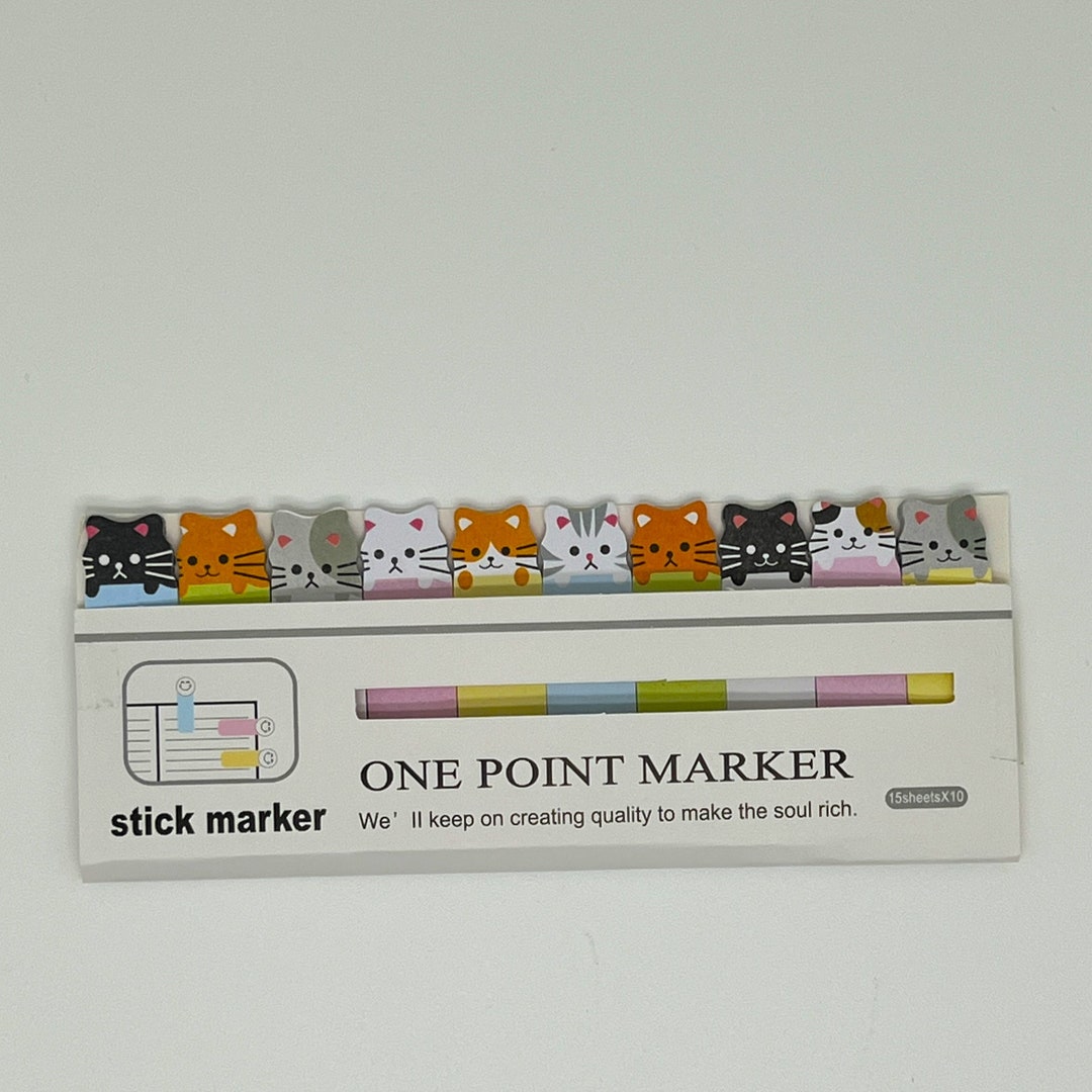 Cat Lover Gift, Cat Sticky Notes, Kawaii Animal Reminder Notes, Memo ...