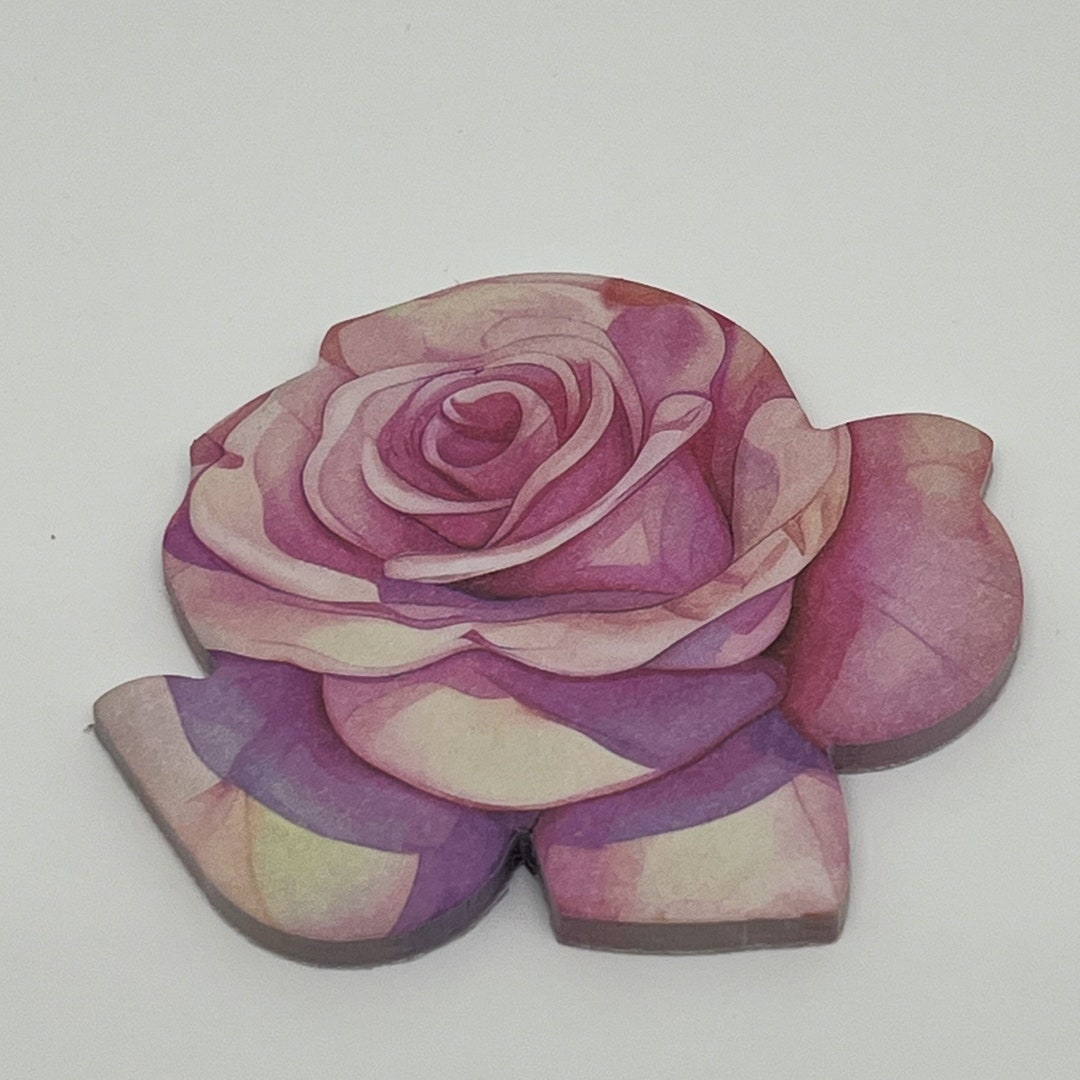 Rose Flower Sticky Notes, Pink Flower Stationery, Romantic Floral Notes ...