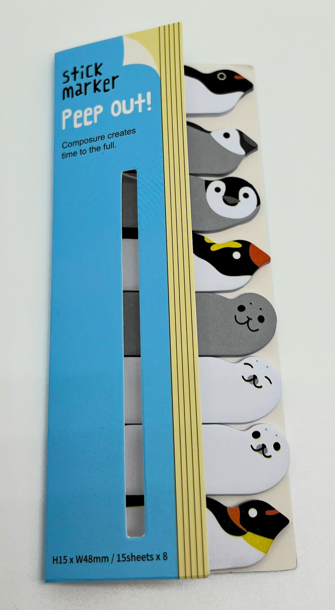 Penguin Sticky Notes, Kawaii Seaside Animals Planner Page Marker ...