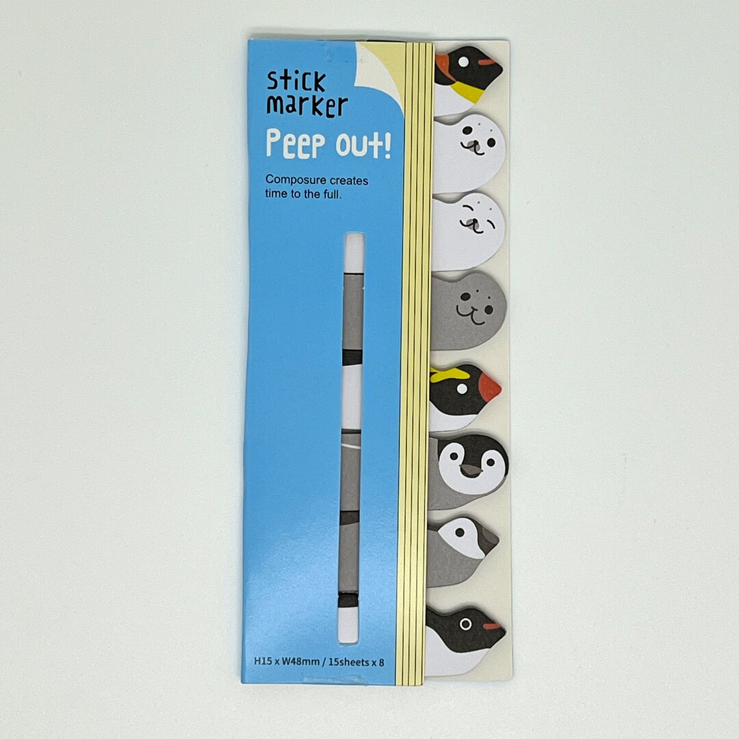 Penguin Sticky Notes, Kawaii Seaside Animals Planner Page Marker ...