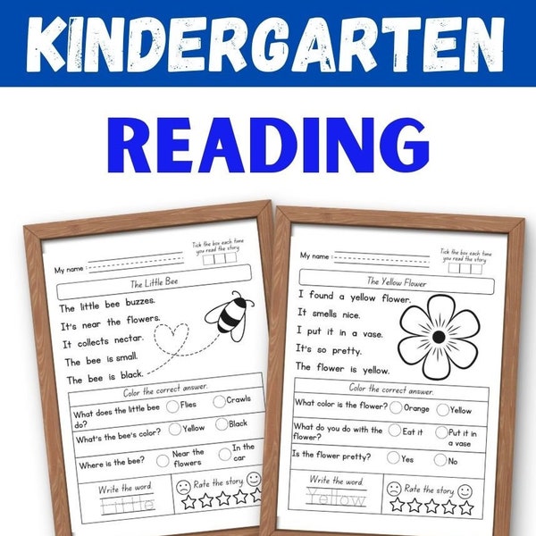50 Kindergarten 1st Grade Reading Comprehension Passages Worksheets ...