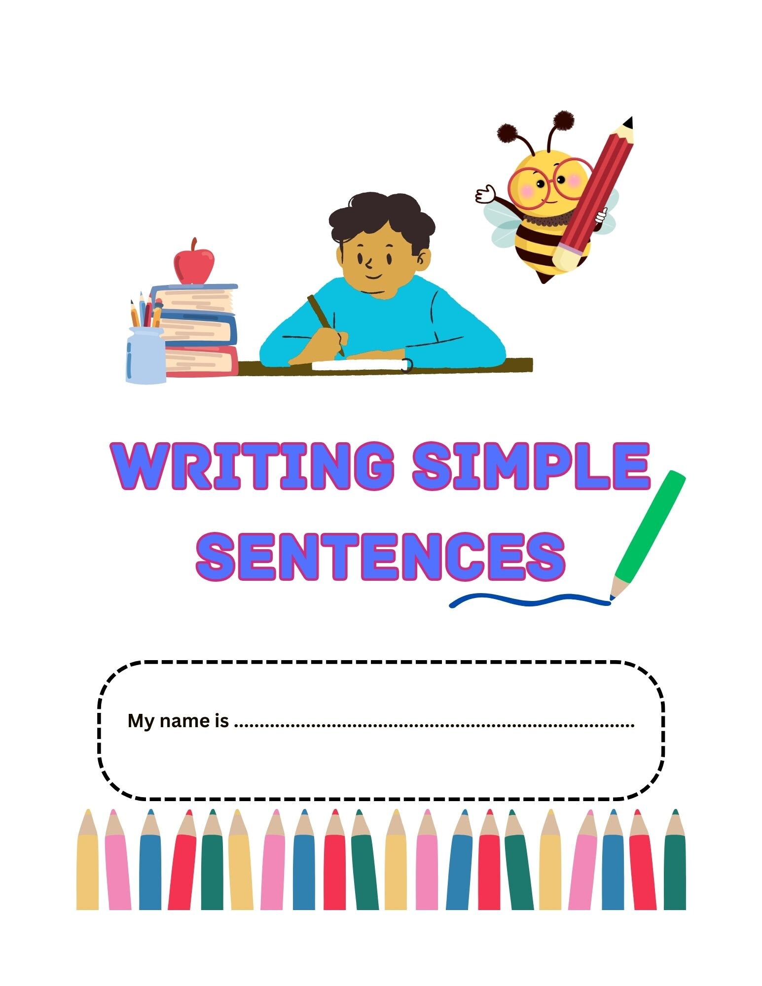 Tracing Simple Sentences - Etsy